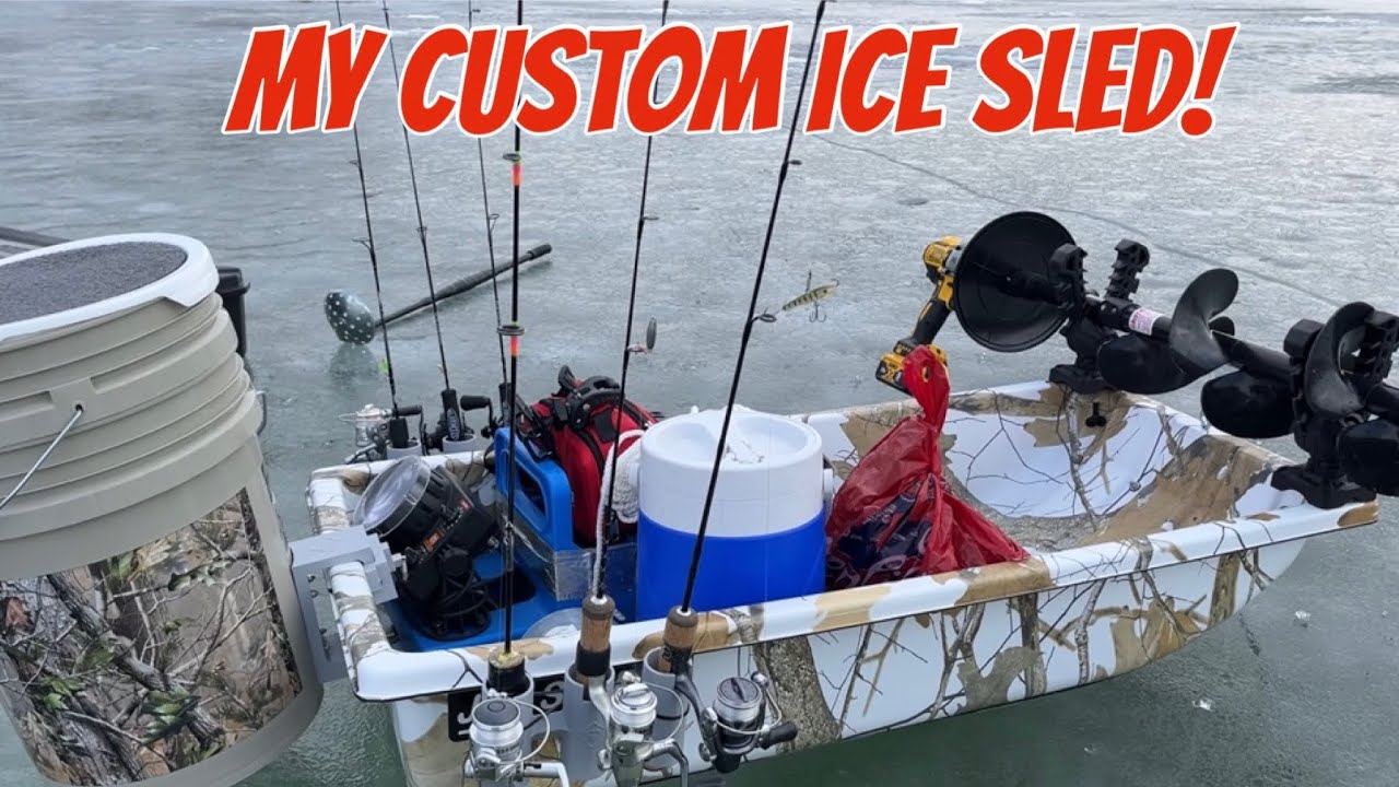 Customizing My Ice Fishing Sled - Step by Step Process - YouTube