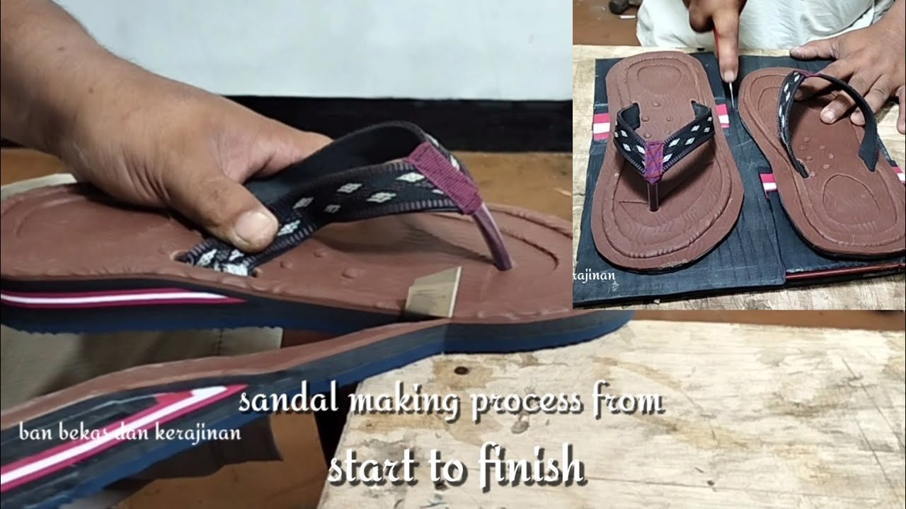 The process of making sandals from start to finish - YouTube
