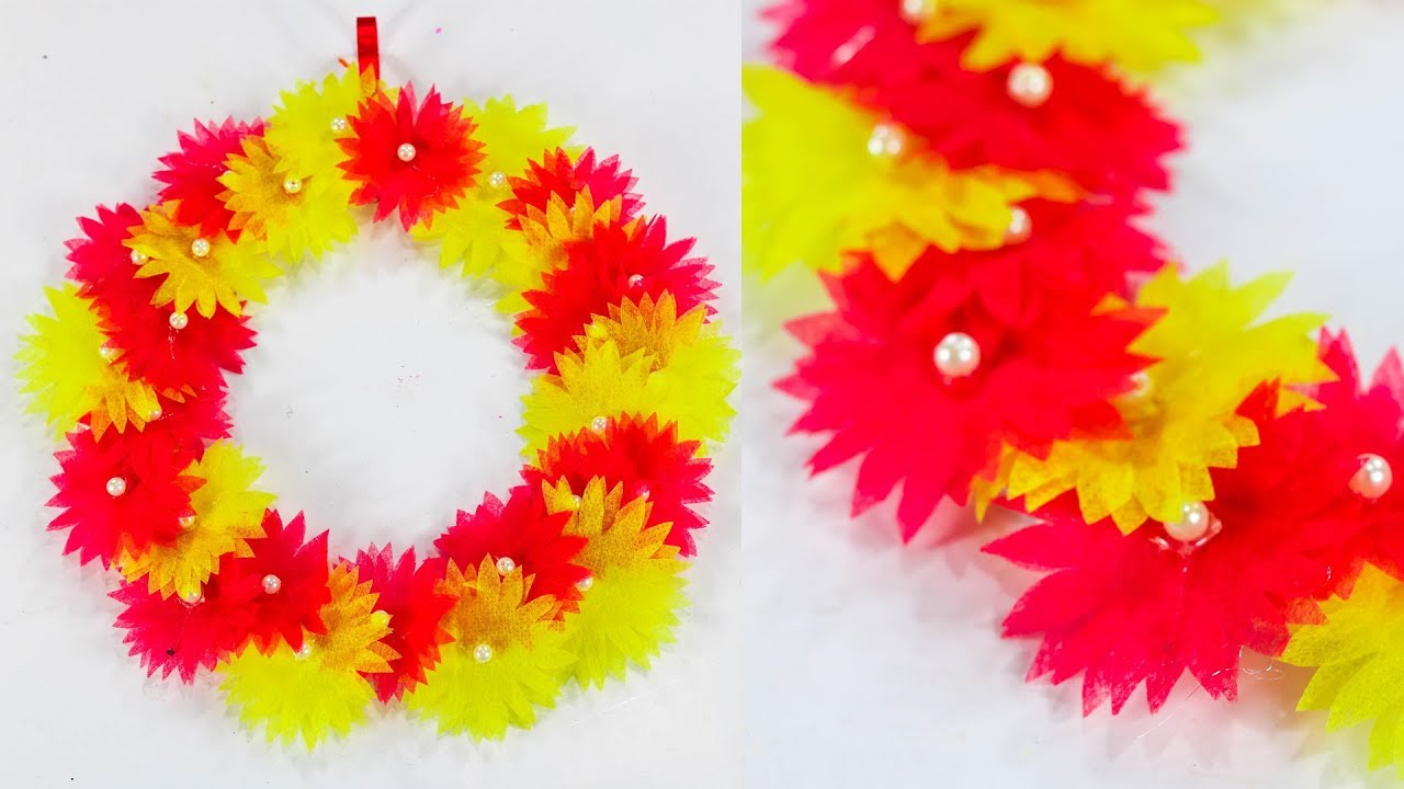 How to Make Beautiful Wall Hanging Using Old Shopping Bag | DIY Home ...