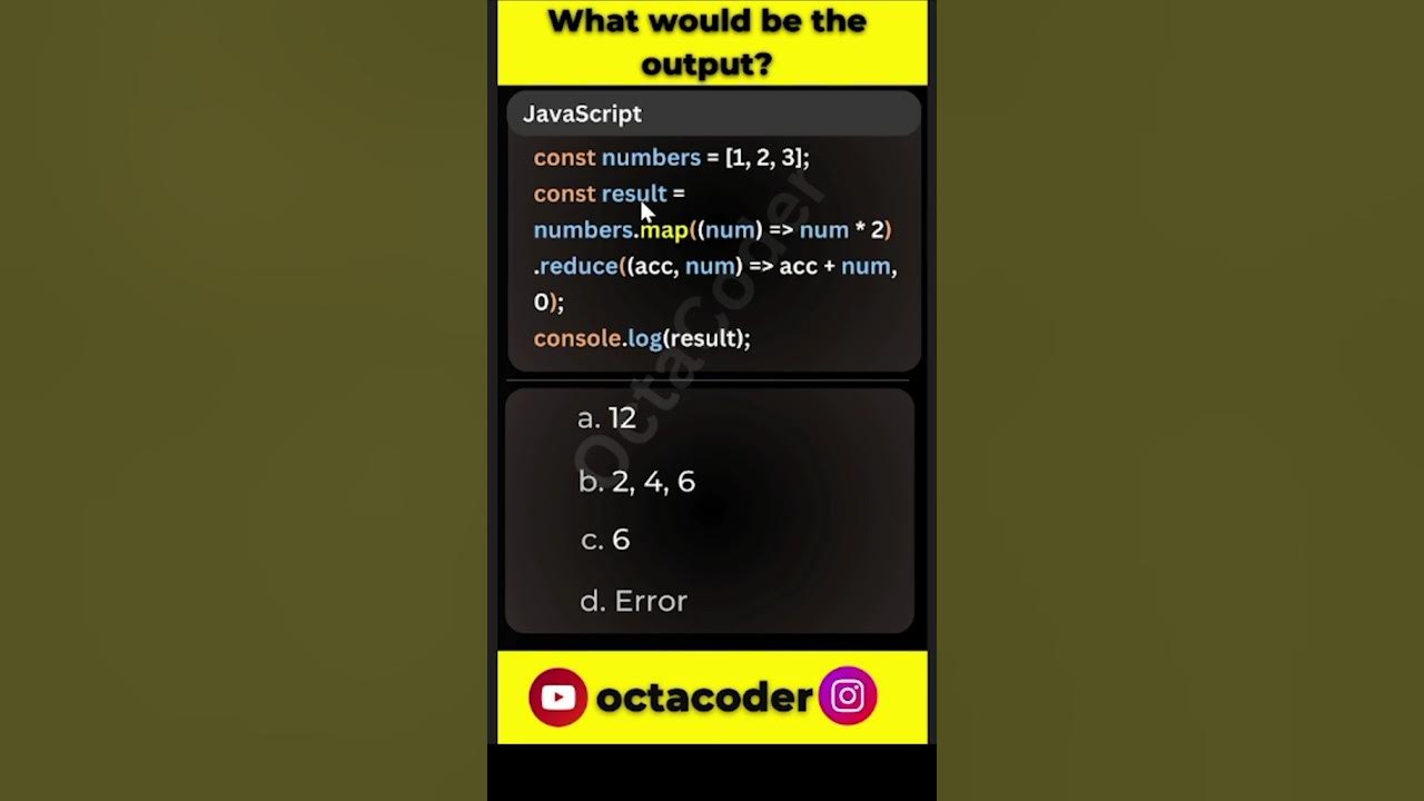 Javascript quiz #40 #softwareengineer #code #quiz #webdevelopment - YouTube
