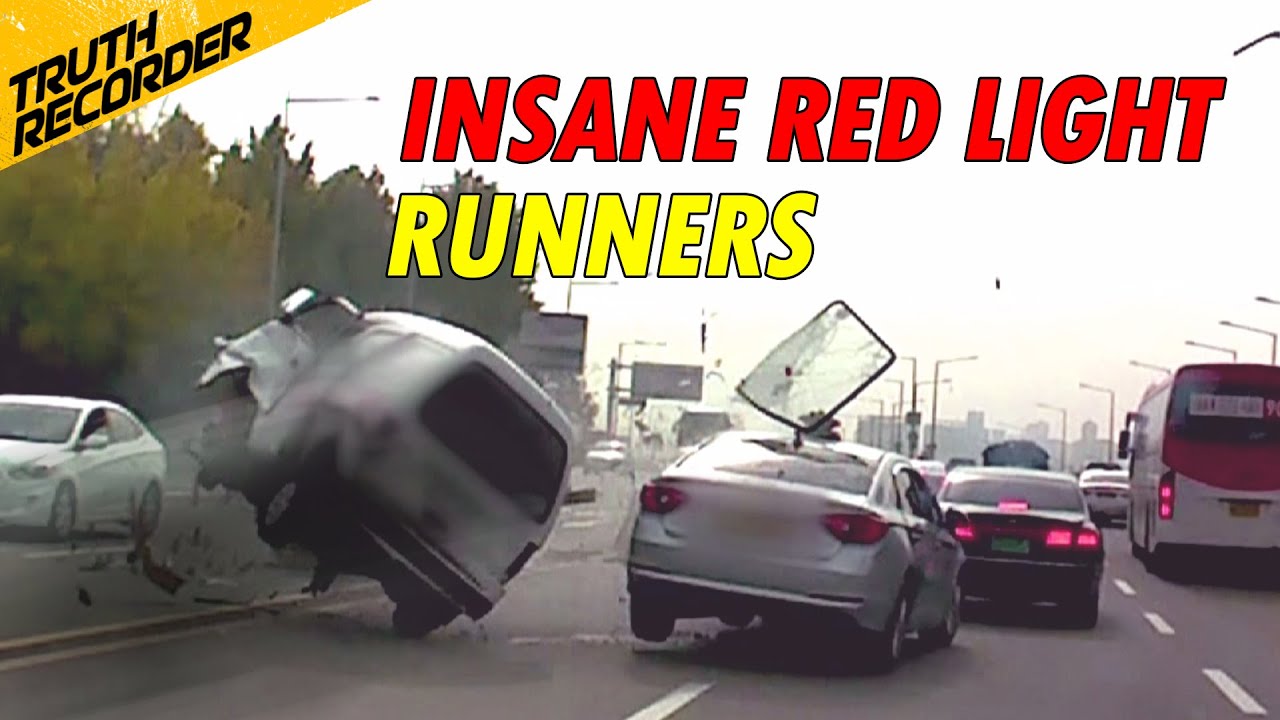 Car Crash Compilation #2 Red Light Runners & Lane Change Idiots - YouTube