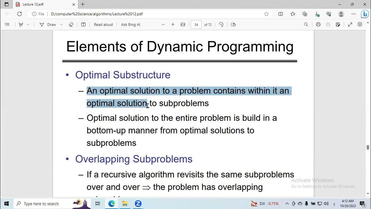18 - lec12 algorithms Memoized Matrix-Chain شرح مبسط - YouTube