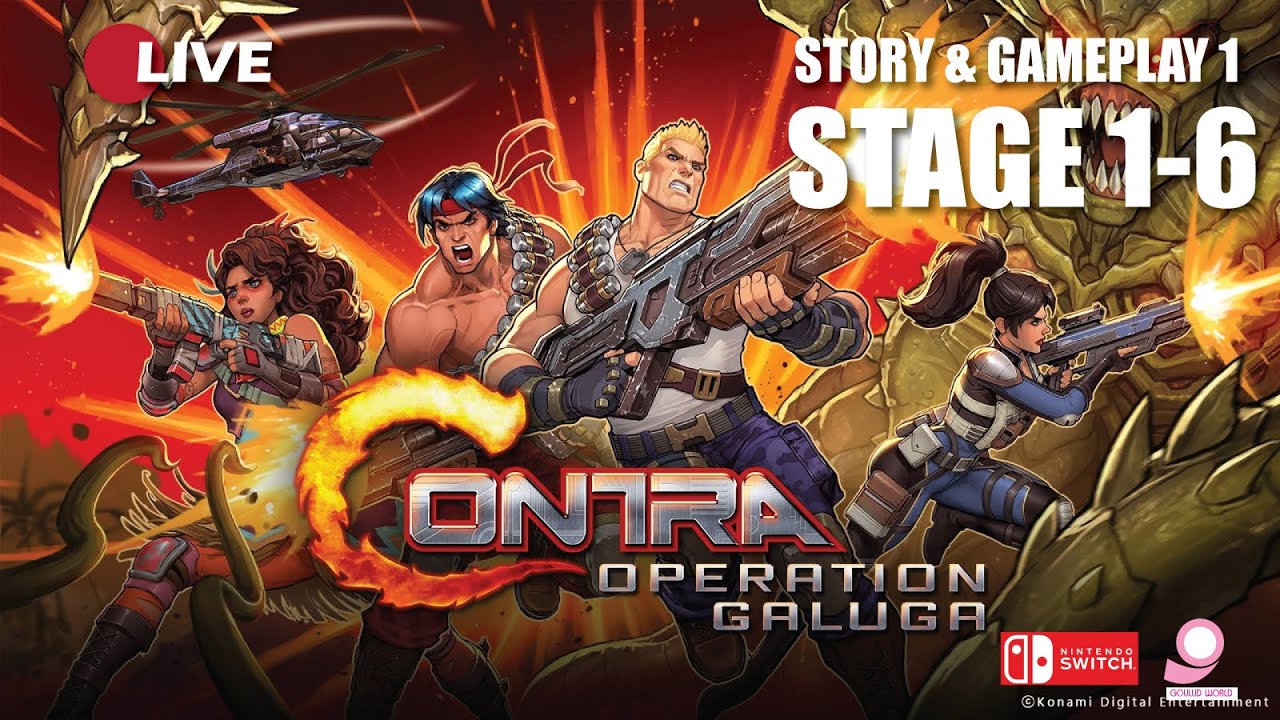 🔴Live Contra Remake Operation Galuga Stage 1-6 / Nintendo Switch - YouTube
