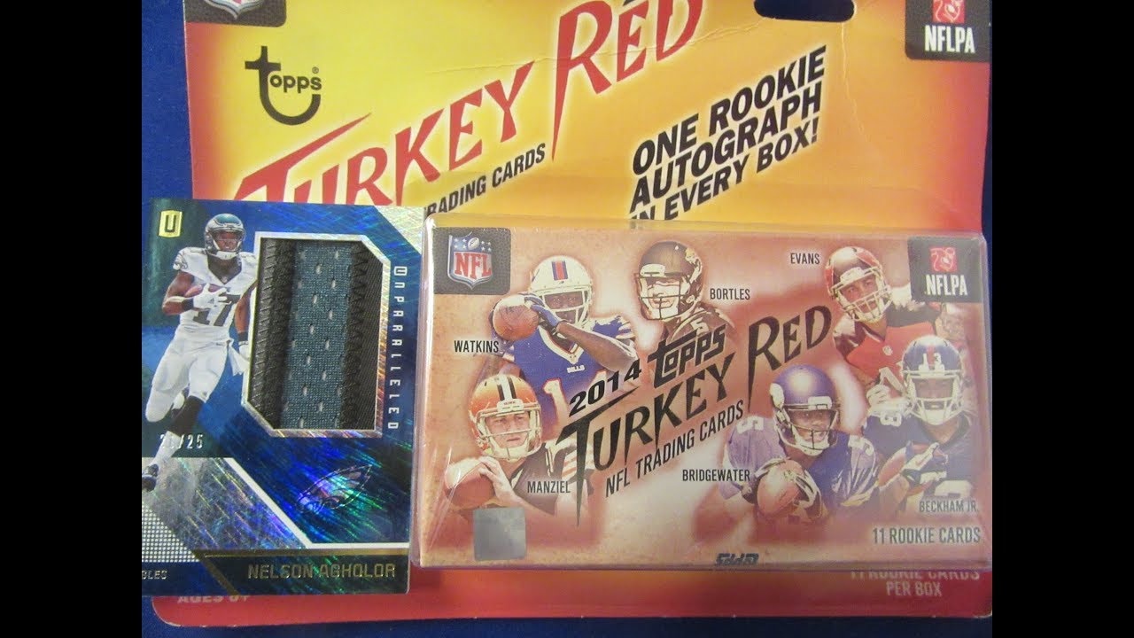 March Giveaway 2014 Topps Turkey Red Football Box Break - YouTube