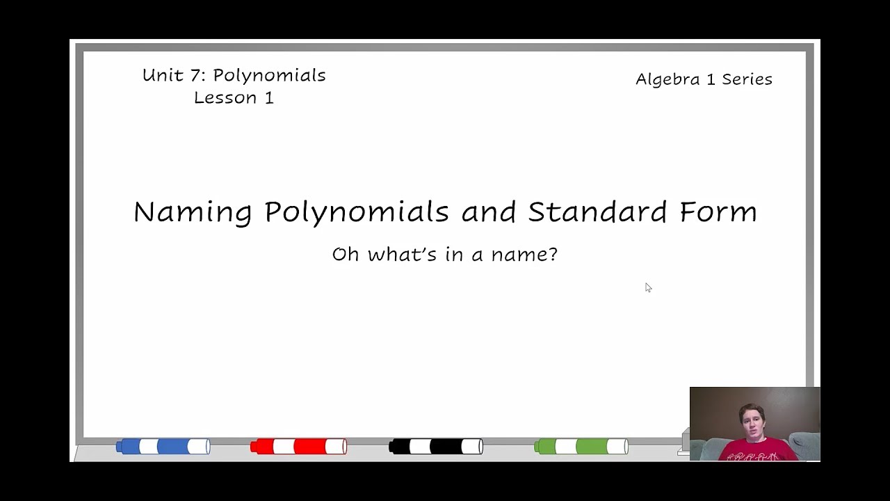 KStevMath - Algebra 1 - Naming Polynomials and Standard Form - YouTube