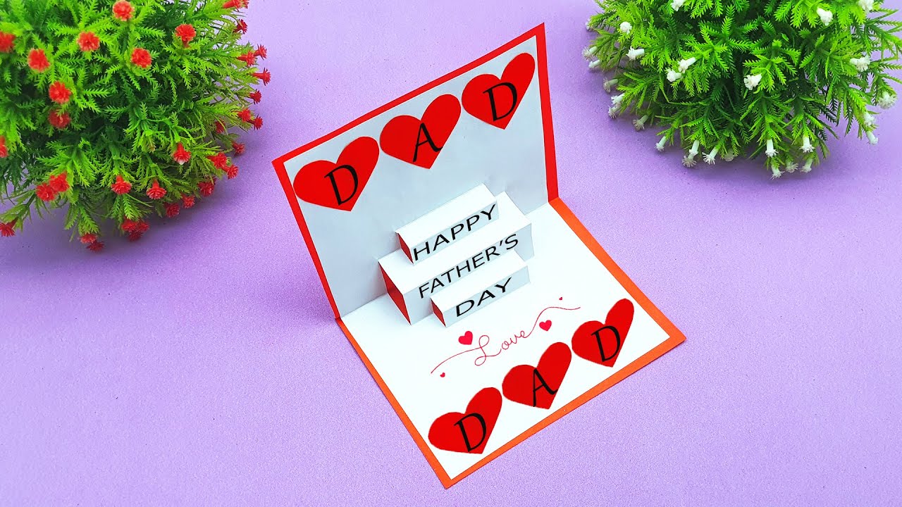 Father's Day Pop Up Card For Best Dad | Father's Day Card Making Ideas ...