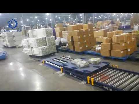 Telescopic pallet loader for trucks automatic container loading system lifting and loading - YouTube