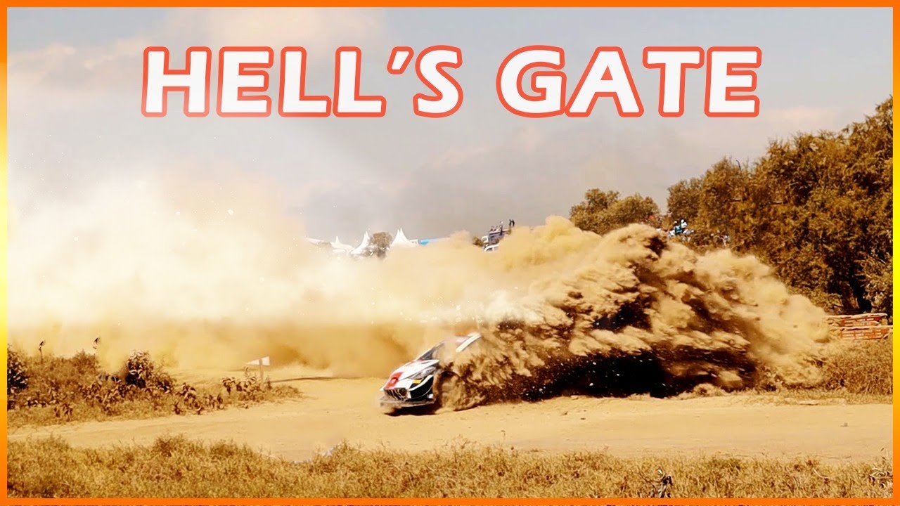 Action of the last day of the World Rally Championship Safari Rally at ...