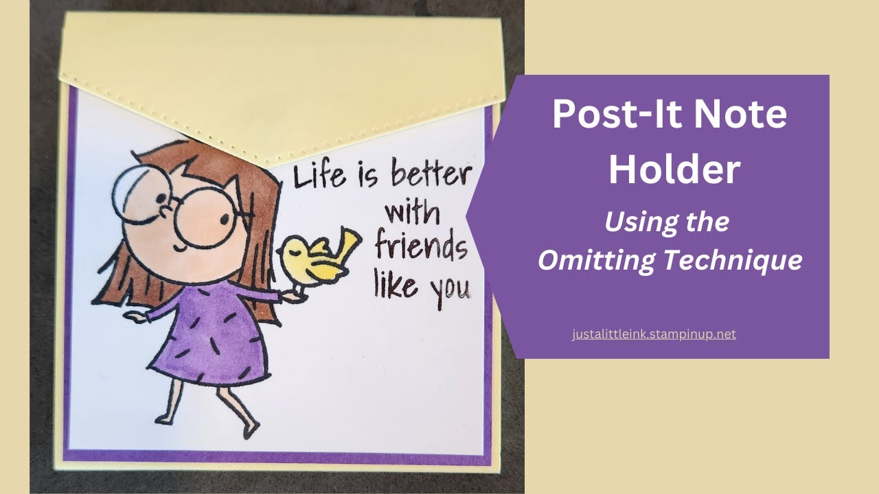 By My Side Post-it Note Holder with omitting technique - YouTube