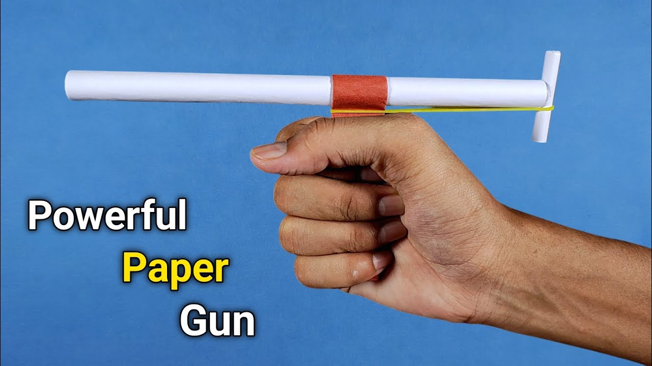 How To Make Paper Toy Gun | Very Powerful Toy Gun 😯 - YouTube