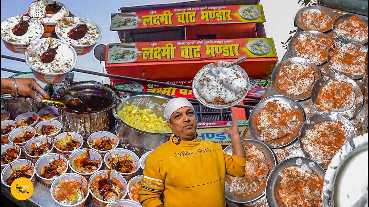 Most Viral Laxmi Chat Ki Bhalla Papdi Gujiya Chaat Bulk Making Rs 50 ...
