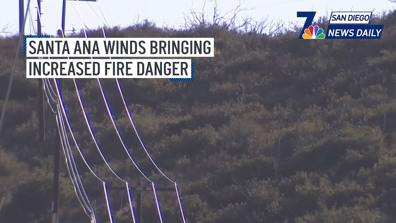 Santa Ana winds bringing increased fire danger | San Diego News Daily ...