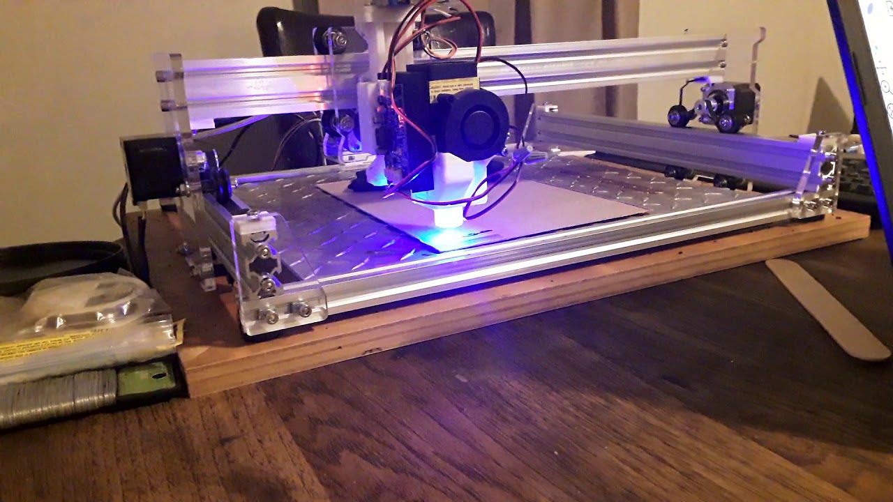 Raster engraving -- ImageToGcode - YouTube