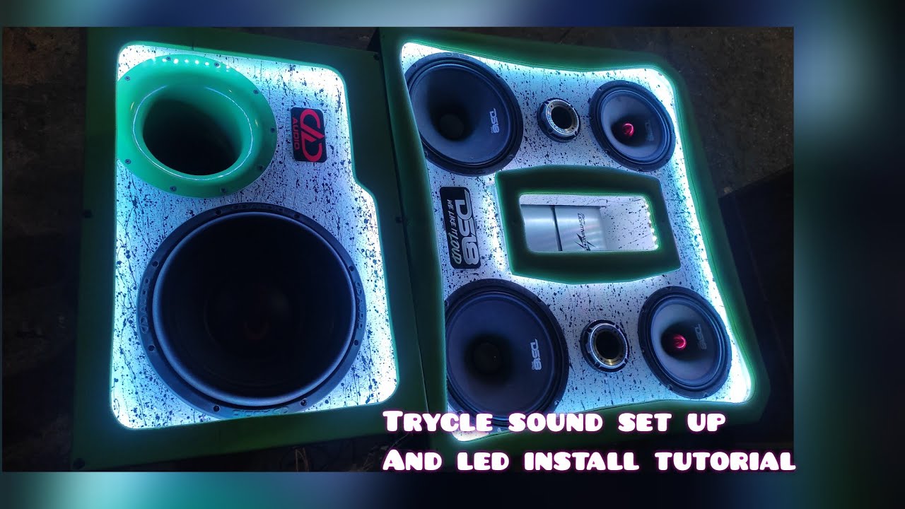 trycle sound set up and led light tutorial - YouTube