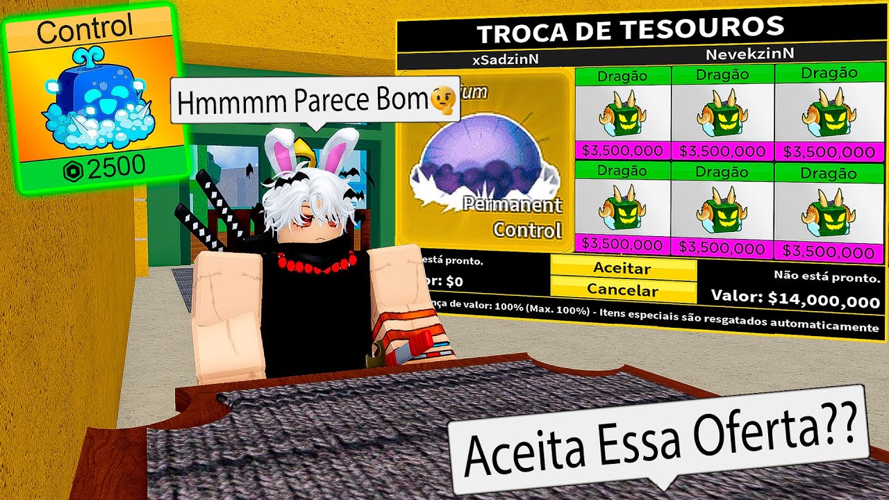 O QUE as PESSOAS OFERECEM na CONTROL PERMANENTE no BLOX FRUITS!! - YouTube