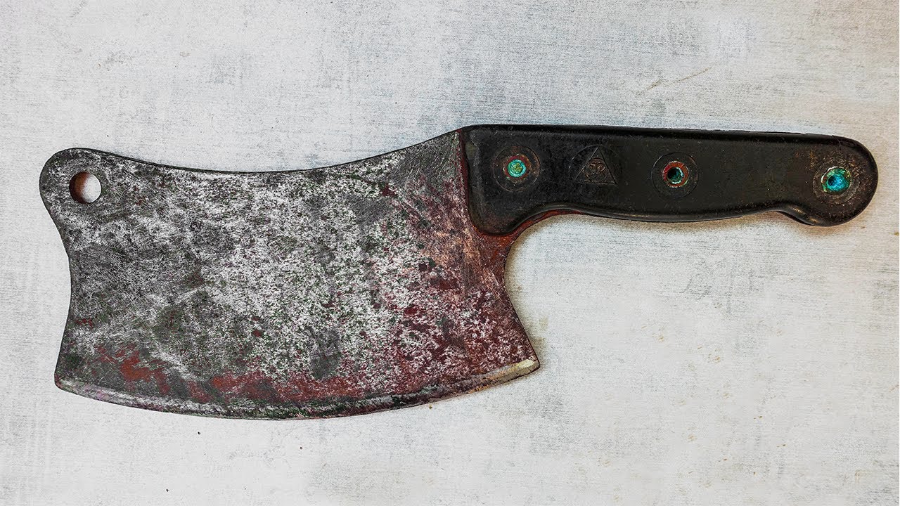 Restoration Old Rusty Bone Cleaver - YouTube