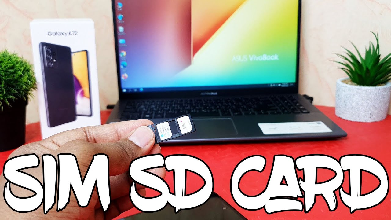 How To Insert SIM & SD Card In Samsung Galaxy A72 - YouTube