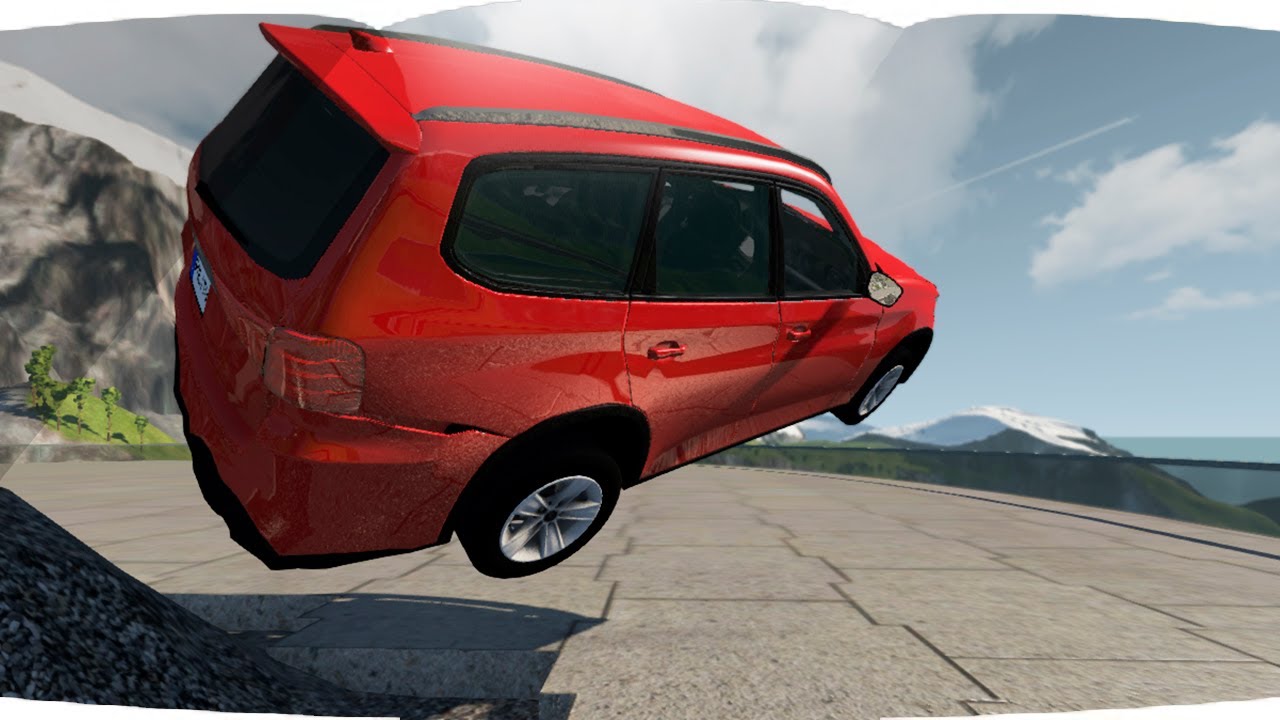 Car crashes after failed springboard #1 – BeamNG Drive | Foolish Driver ...
