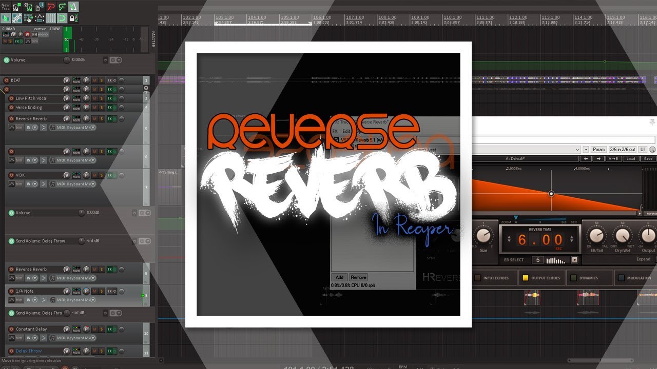 REVERSE REVERB EFFECT [ A How To : Explained in Reaper ] - YouTube