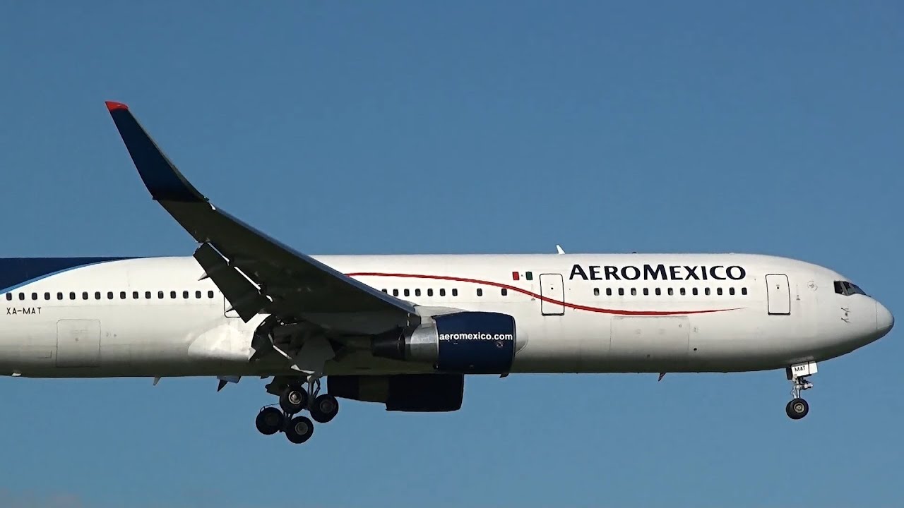 Aeromexico Boeing 767-300ER XA-MAT Landing at NRT 16R - YouTube