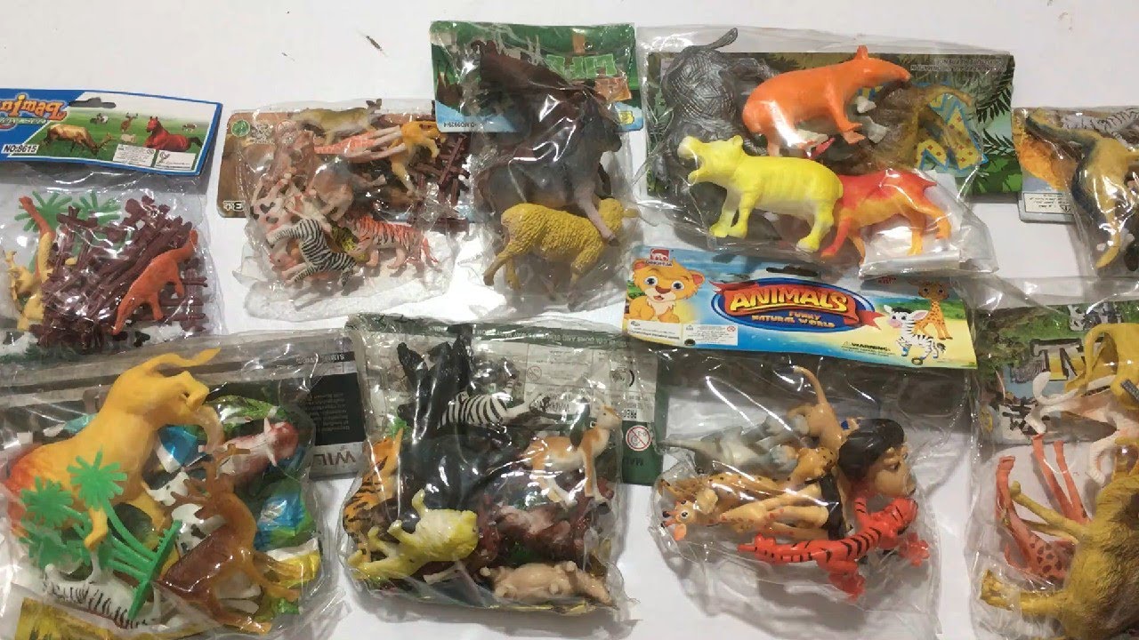 Collection of New Plastic Wild Animals Set | Wild Animal Toy Set | Wild ...