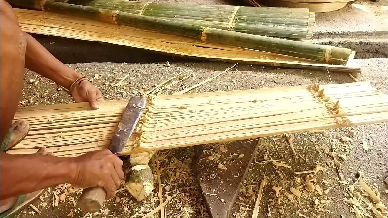 Cara MUDAH membuat galar Bambu/alas dari bambu|| irat bambu - YouTube