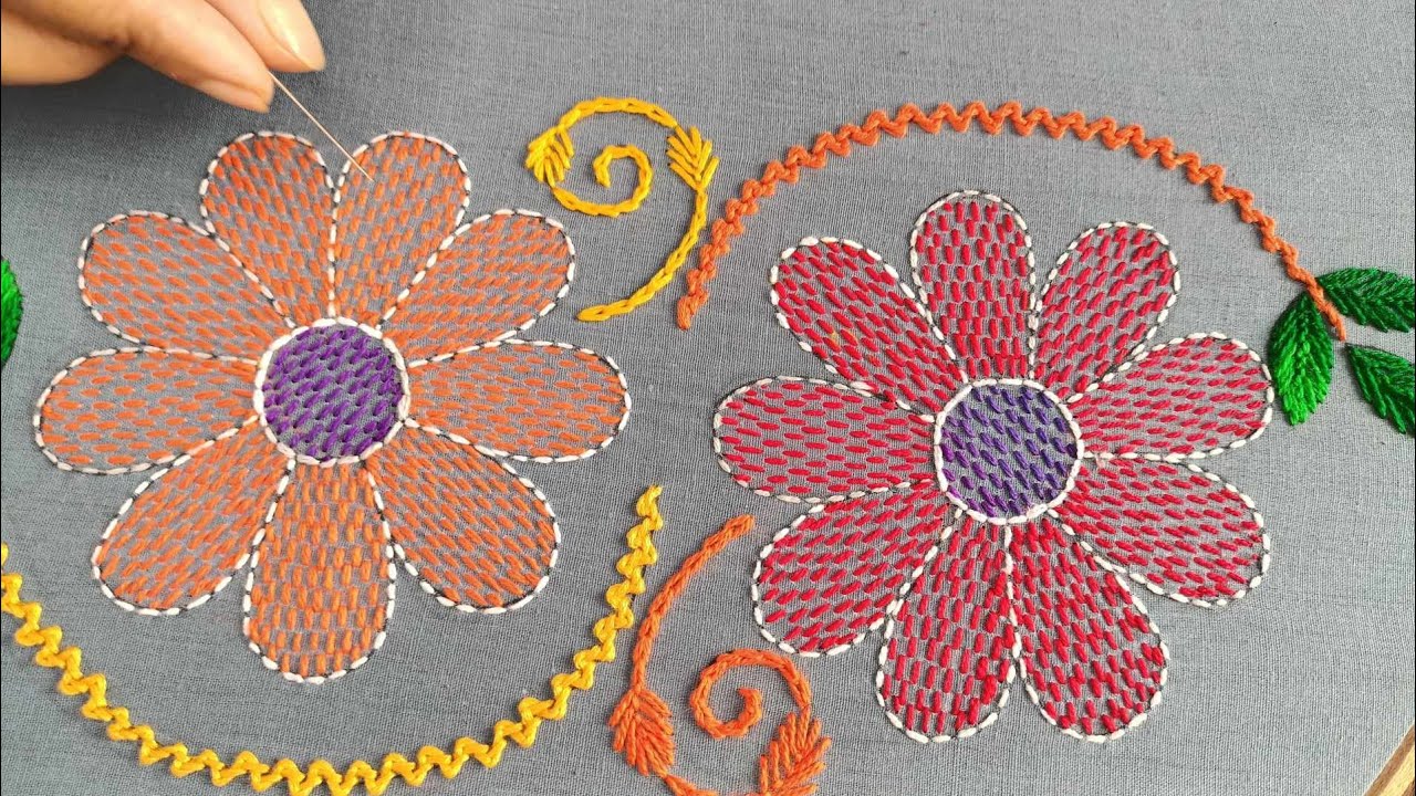 Traditional Nakshi Kantha Stitch Tutorial by Hand -,আধুনিক কাঁথা ...