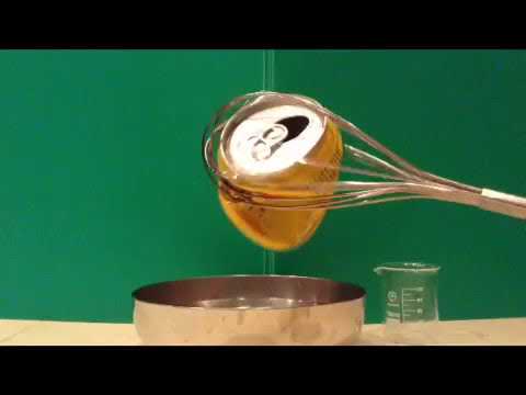 Why does a can that was heated implode after touching cold water - YouTube