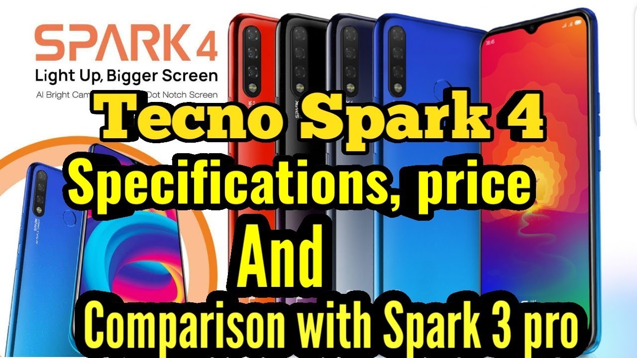 Tecno spark 4 Reviews + Comparison with Spark 3 Pro - YouTube