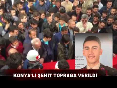 Konya'lı Şehit Toprağa Verildi