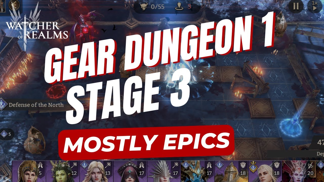 Defeat Gear Dungeon 1 Stage 3 With No Anti Heal | Watcher of Realms ...