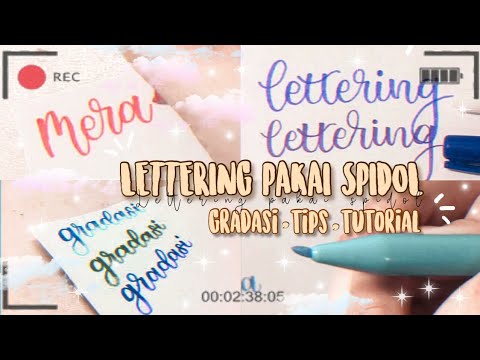TUTORIAL LETTERING PAKAI SPIDOL MUDAH & BAGUS BANGET 😍 - YouTube