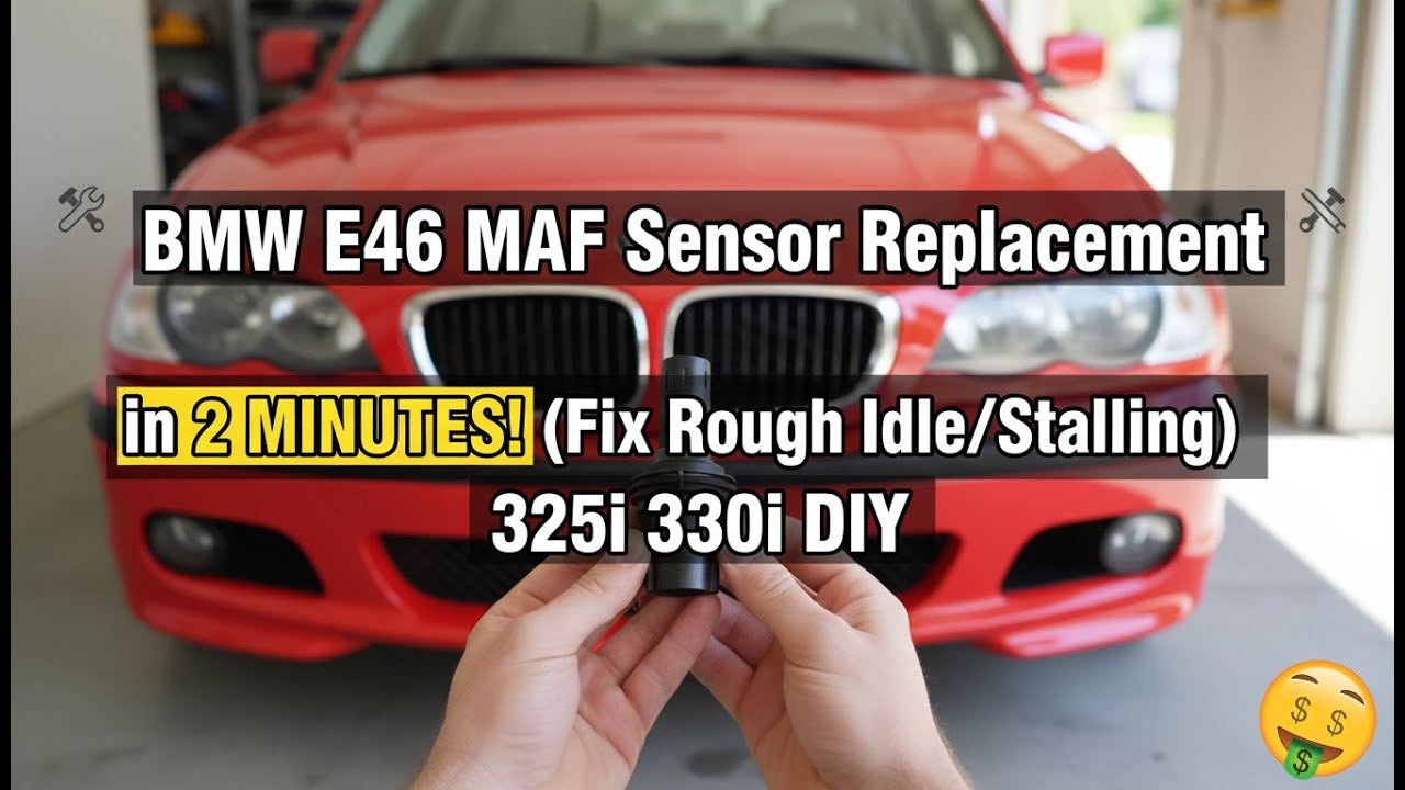 BMW E46 MAF Sensor Replacement in 2 MINUTES! (Fix Rough Idle/Stalling ...