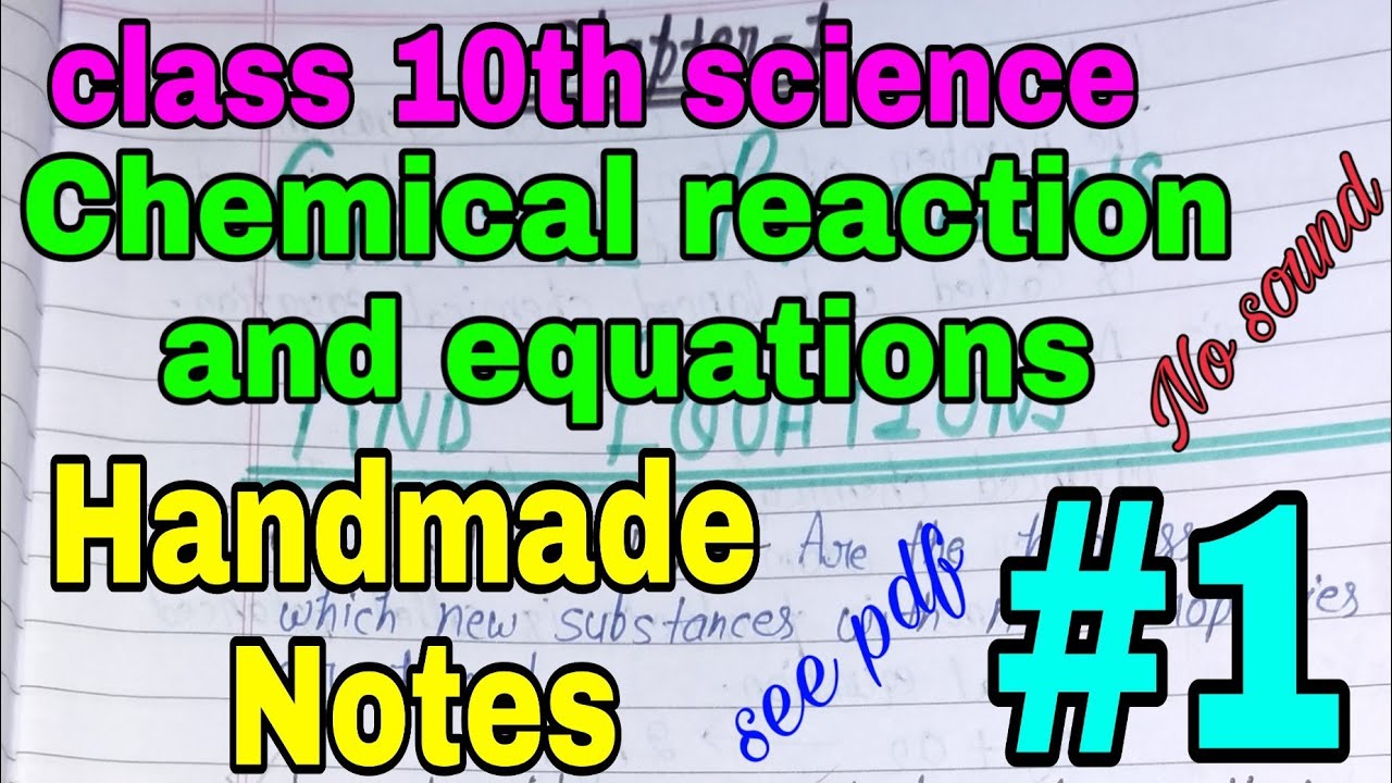NCERT notes & solution for class 10th CBSE board science chapter 1st ...