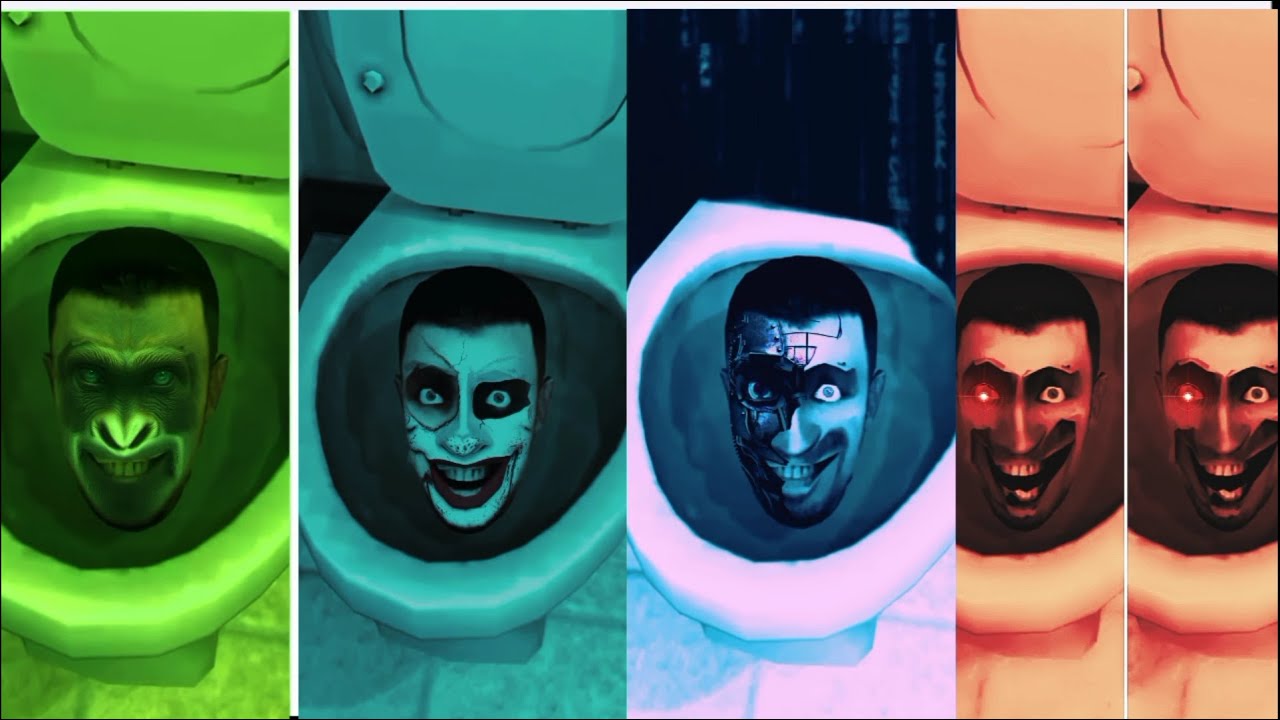 skibidi monkey, skibidi robot, skibidi clown, and,skibidi,one-eyed ...