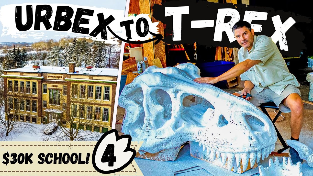 3D Printed T-Rex Skeleton Part 4: Schoolhouse T-rex building Project ...
