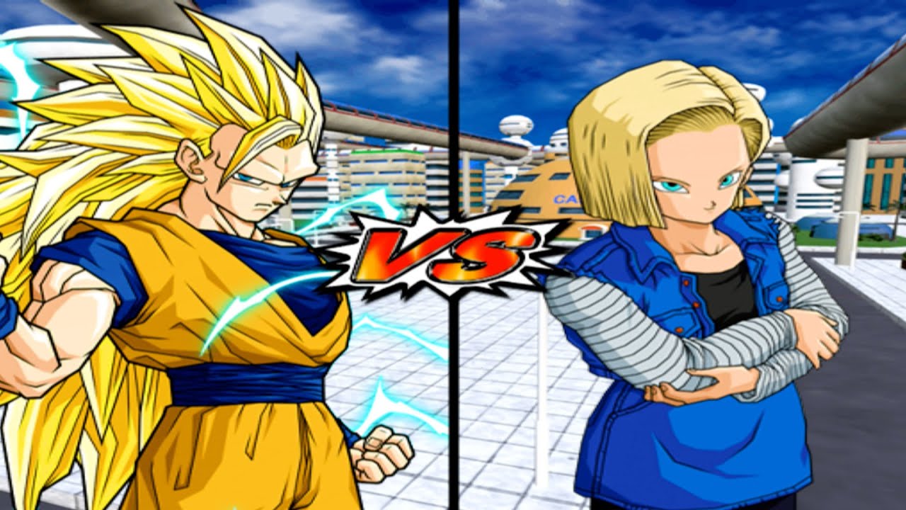 GOKU (SUPER SAIYAN 3) VS ANDROID 18 (Buu Saga) Dragon Ball Z: Budokai ...