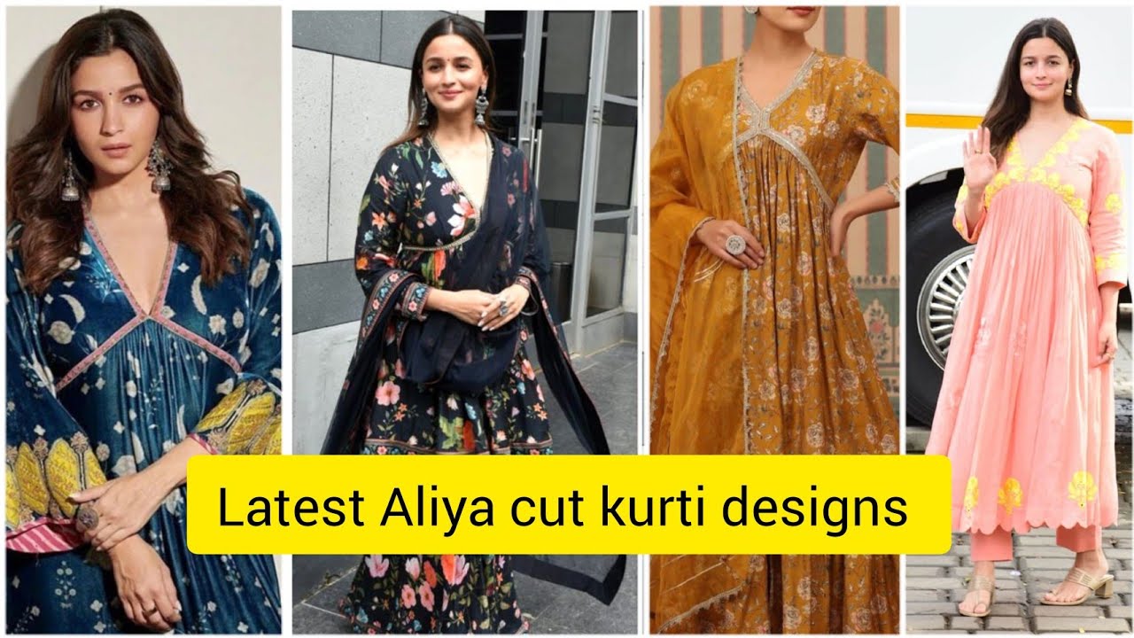 latest Aliya cut kurti designs 2023 - YouTube