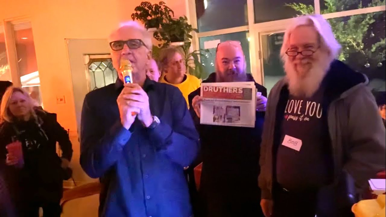 Dr. Chris Shoemaker counting in the new year at the Druthers house last ...