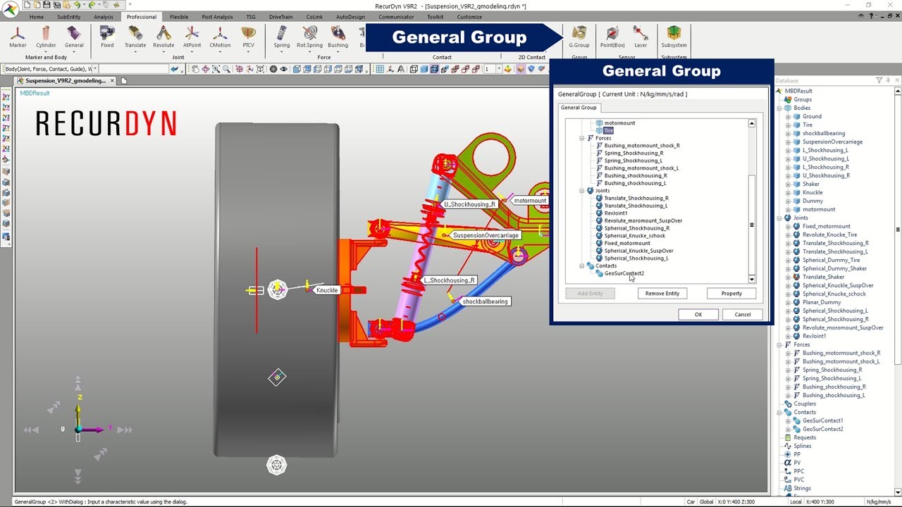 RecurDyn V9R2 - General Group - YouTube