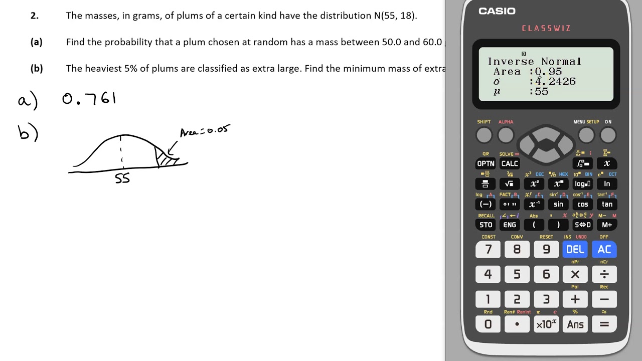 Normal and Binomial Distribution Test - Question 2 - YouTube