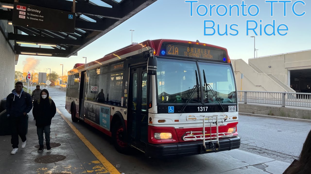 Toronto TTC 21A Brimley Bus Ride - Full Route 10/24/2022 - YouTube