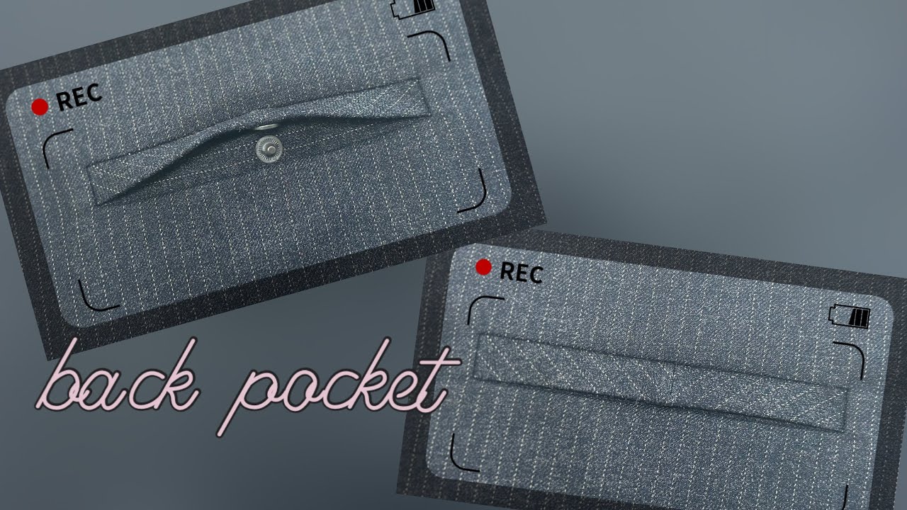 Sew a back pocket withe a single-sided hidden button for the pants ...