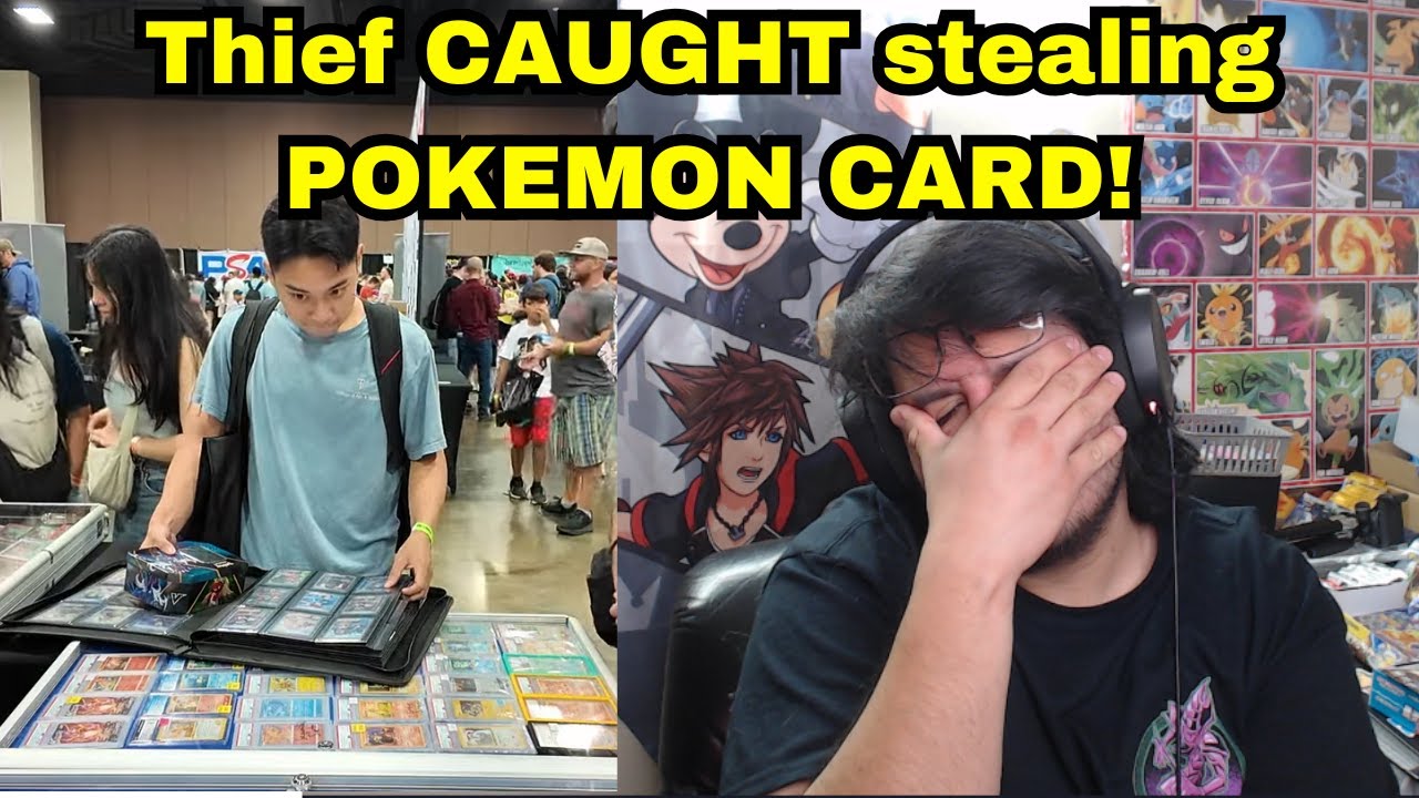 Thief CAUGHT stealing POKEMON CARD - YouTube