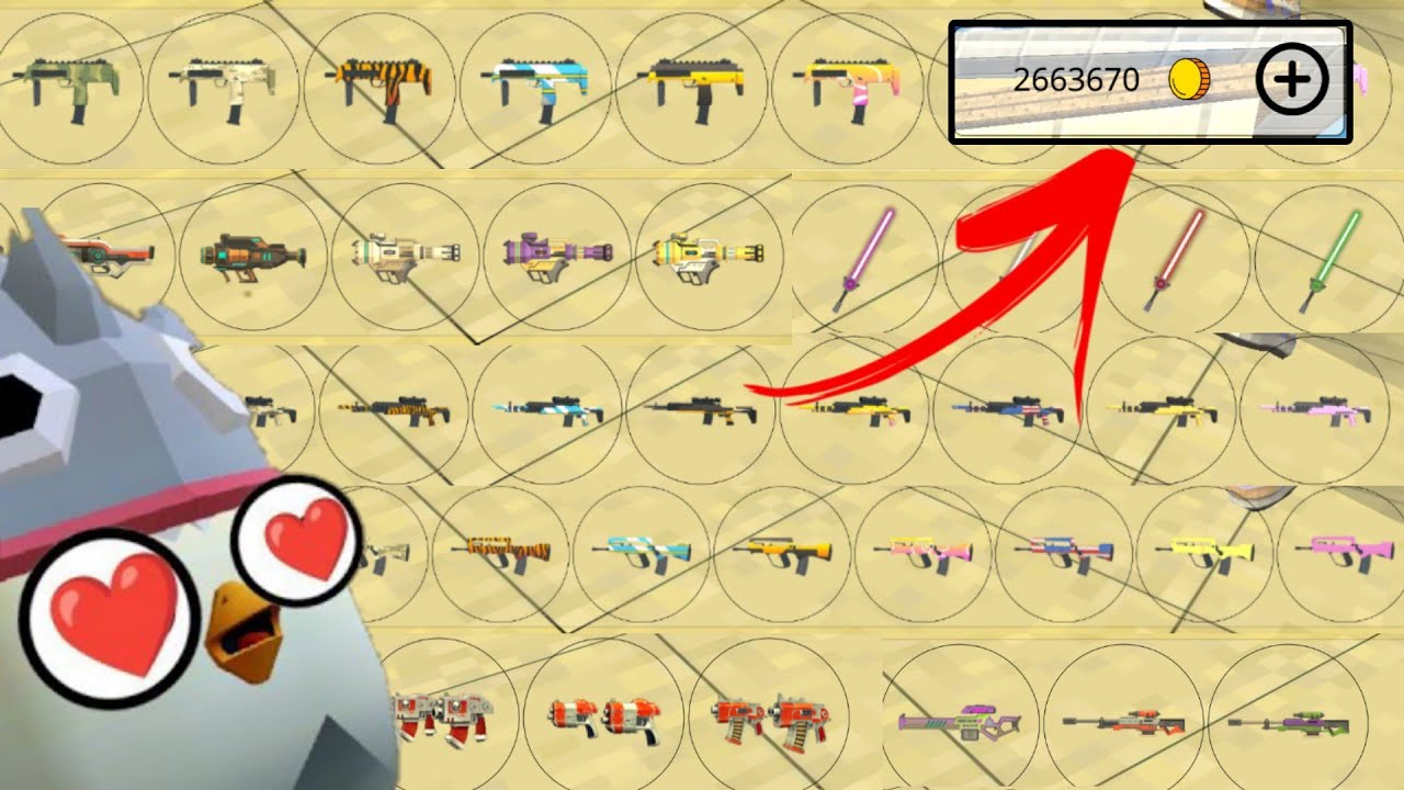 Finally I got all gun skins in chicken gun 😍 - YouTube