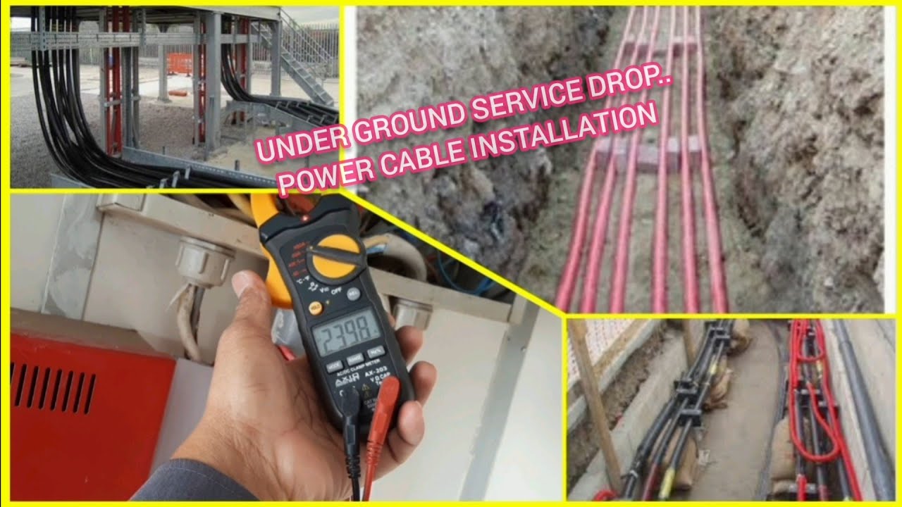 UNDER GROUND SERVICE DROP..POWER CABLE INSTALLATION - YouTube
