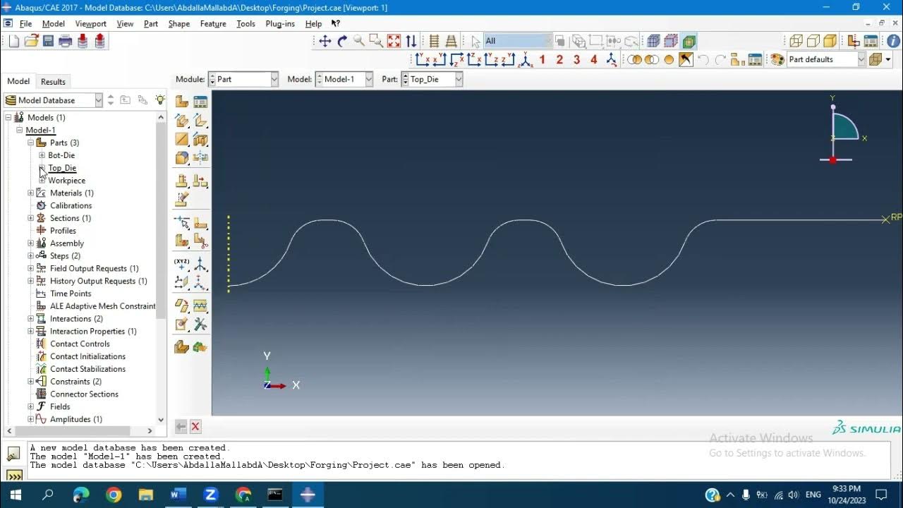 Numerical Modeling of 2D Cold Open-Die Steel Forging Using ABAQUS Explicit - YouTube