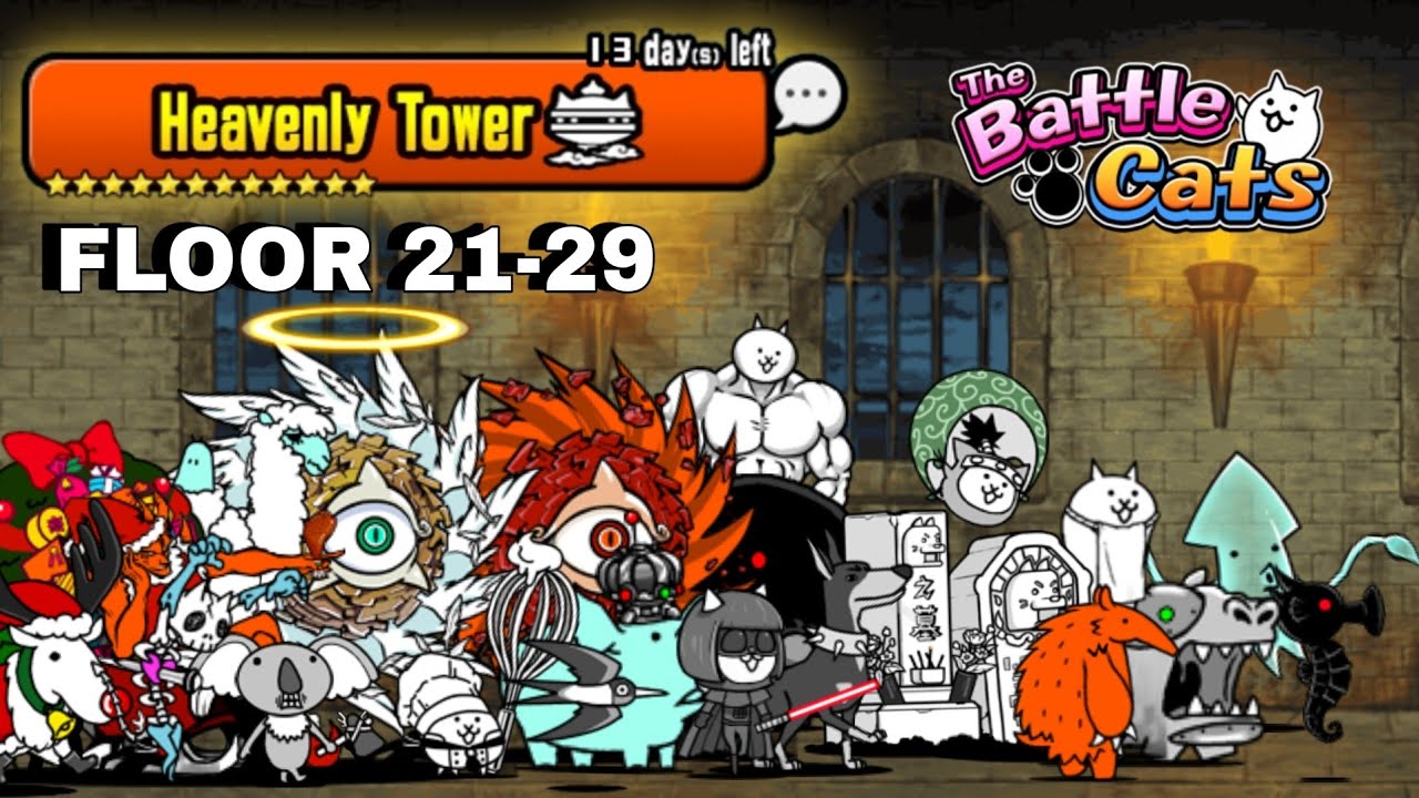 Heavenly Tower (Floor 21-29) - The Battle Cats - YouTube