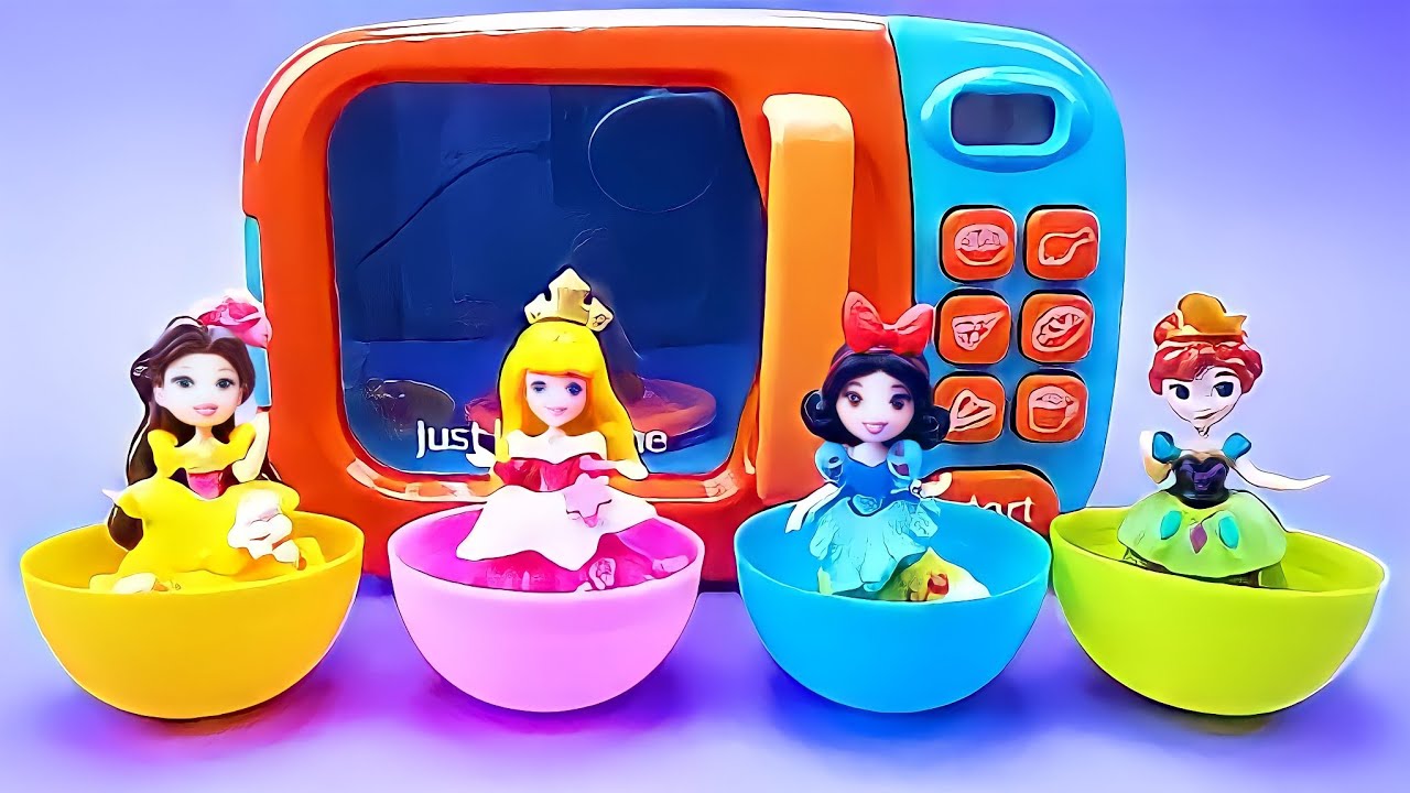 Colored Clay Turns Into Beautiful Disney Princesses! - YouTube