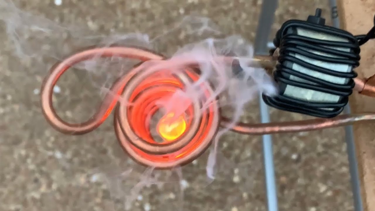 Burning Potassium Metal in “Mid Air” with Inductive Levitation - YouTube